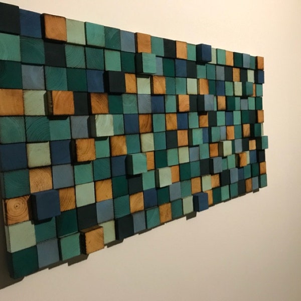Abstract Acrylic Painting on Wood - Reclaimed Wood Art - Etsy