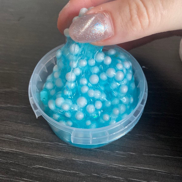 Blue Raspberry Slushie - Clear Crunchy Slime - Etsy