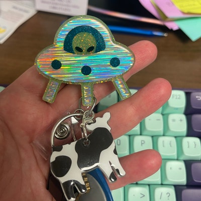 The Original UFO Alien Pill Abduction Funny Retractable Badge - Etsy