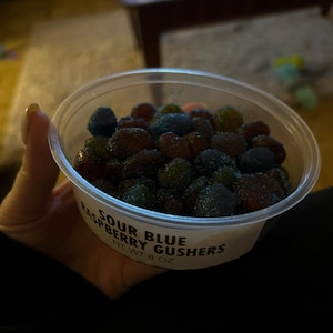 Sour Blue Raspberry Gummy Gushers: Tangy Candy Treat - Etsy
