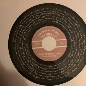 Personalised Song Lyrics Record Print Any Song Words Gallery | Etsy