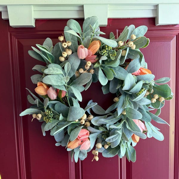 Mini Fall Wreath With Pampas Grass and Wheat, Chair Wreath, Boho Decor ...