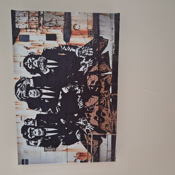 Banksy Color Rain Canvas Banksy Style Under The Rain Banksy Banksy Rain Wall Decor Banksy