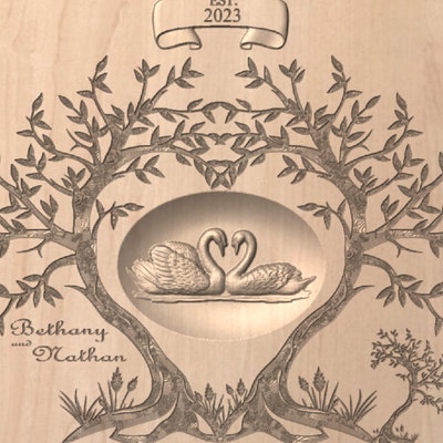 Heart Tree Svg Files Laser Cut Love Dxf Files, Heart With Tree Svg, Png ...