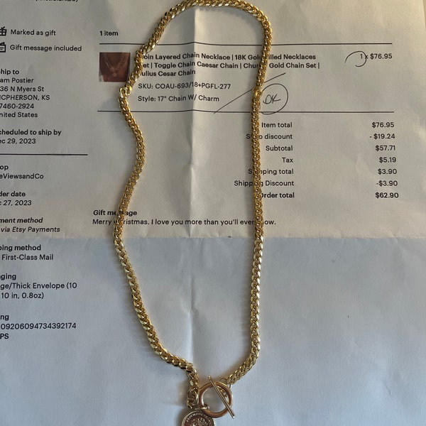 Coin Layered Chain Necklace | 18K Gold Filled Necklaces Set | Toggle ...