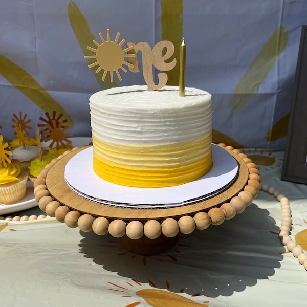 One Cake Topper, Sun Cake Topper, First Trip Around the Sun Birthday ...