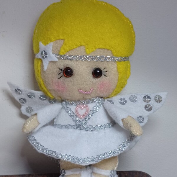 Angel Sewing Pattern Felt Halloween Doll Felt Angel Halloween Decor ...
