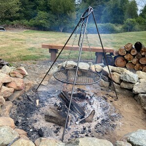 Heavy Duty, Hand Forged, Fire Pit Stake Grill - Etsy