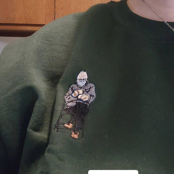 BERNIE SANDERS Inauguration EMBROIDERED Sweatshirt / Unisex / Crewneck ...