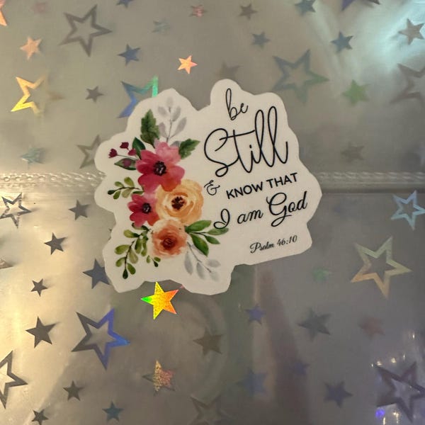 Be Still and Know Sticker, Bible Sticker Pack, Faith Stickers ...