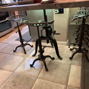 Crank Base 28"-41" Cast Iron Table Legs - Adjustable Crank Table Base ...