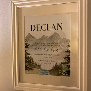 Corah name wall artPersonalized nursery Name meaningCustom | Etsy