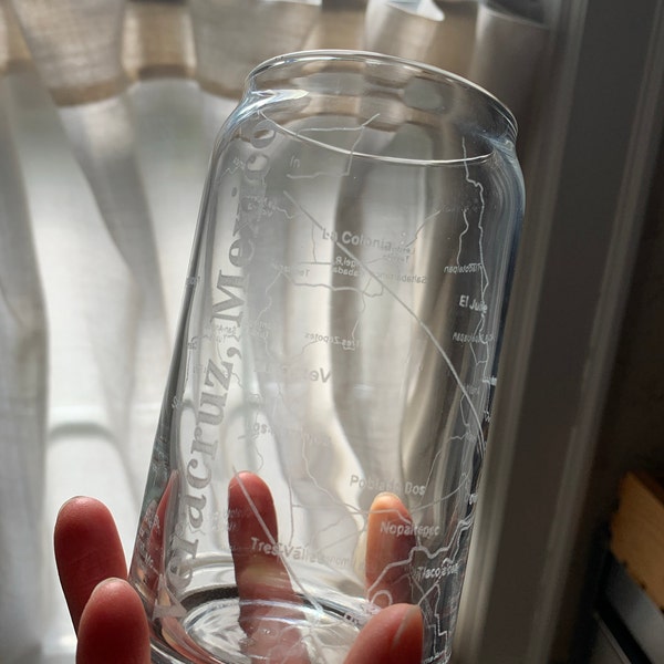 Custom City Map on Pint Glass, Whiskey Glass, Wine Glass, or Beer Can ...