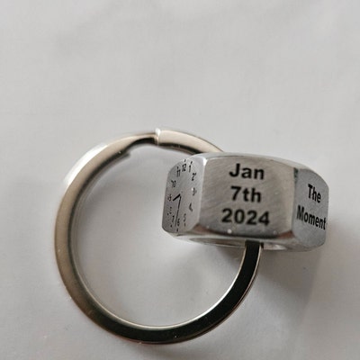 25 TALLY MARK Iron Nut Keyring Husband Wife Gifts for Men Wife 25th ...