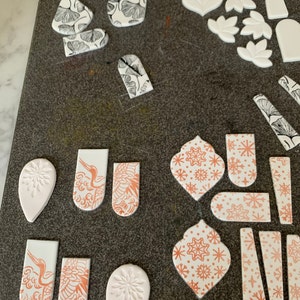 Embossed Teardrop Pattern Flower Shape Polymer Clay Jewellery Cutter - Etsy