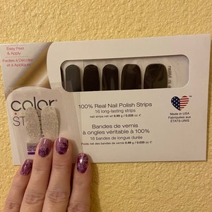 Color Street Nail Strips 100% Real Nail Polish BLUE-DAPEST - Etsy