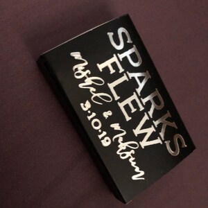 Sparks Flew Custom Wedding Matches, Personalized Sparkler Matches ...