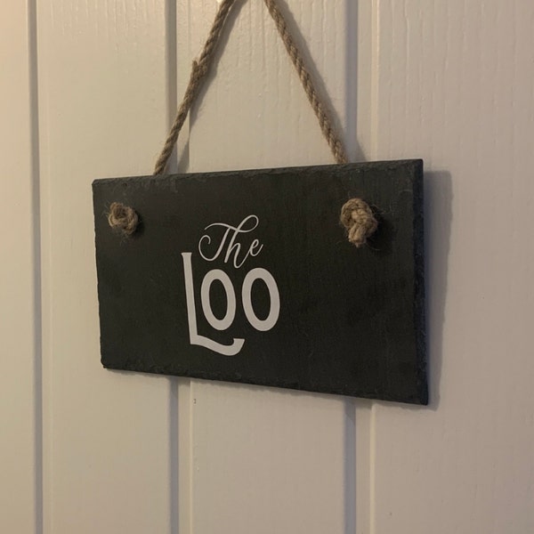 Handmade Natural Slate Hanging Chalkboard Blackboard Message Memo ...