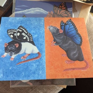 Rudolph the Red Eyed Rat Greetings Card, Rat Christmas Greetings Card ...