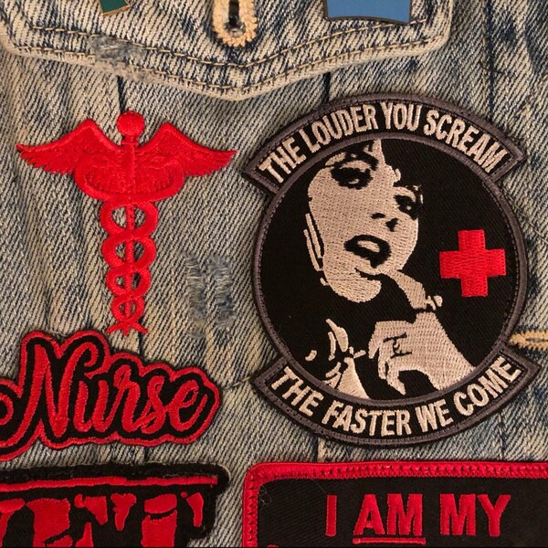 Caduceus - Medical - Nurse - Doctor - Scrubs - Iron on Applique Patch ...