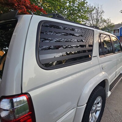 Fits 1996-2002 Toyota 4RUNNER Rear Side Windows American Flag Decal ...