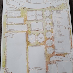 Form-fillable Sunlit Character Sheets - Etsy Canada