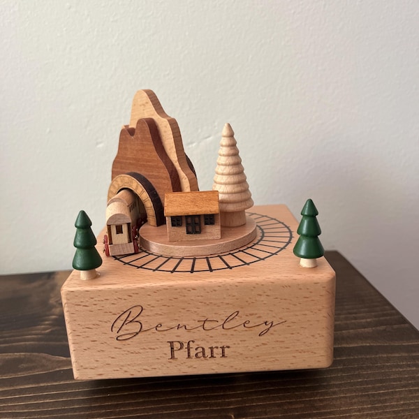 Ballet Girl Cake Birthday Music Box, Wooden Music Box, Custom Wooden ...