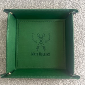 Unique Personalized Leather Dice Tray Gift for Dnd Game Lover, Table ...