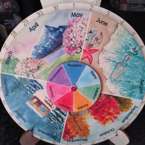 Wooden Jewish Calendar, Hebrew Calendar, Jewish Holidays Calendar ...