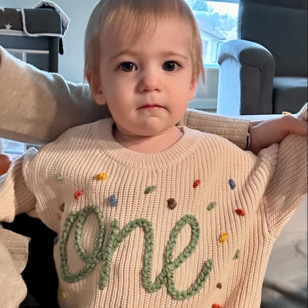Custom Birthday Sweater | Toddler and Baby Name Sweater | First ...