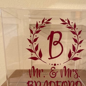 Wedding Card DECAL for Acrylic Wedding Card Box Money Box Decal Card ...