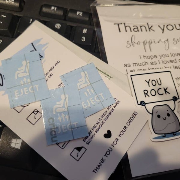 Eject Button Decal, Car Decal, Eject Passenger Button, Blank Button ...