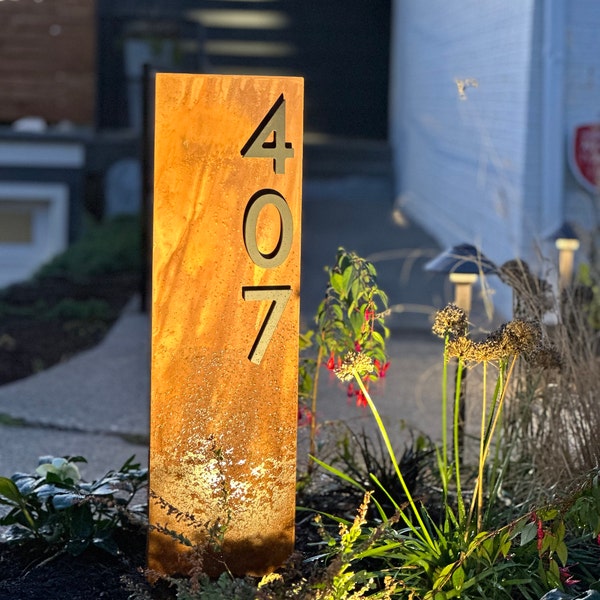 Oak Knoll Yard Sign, 4h Numbers, Vertical, Sign on Stakes, Address ...