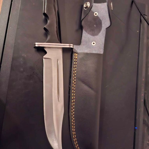 Rambo Bowie Knife: Rambo V Last Blood Replica Bowie Knife With Leather ...