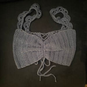 Crochet Pattern for Scrunch Crop Top With Scalloped Straps and ...
