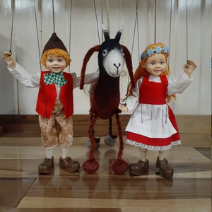 Laura Felt Llama Art Marionette Puppet Handmade Toy Stuffed - Etsy