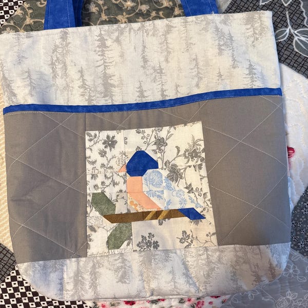 Spring Blue Bird Quilt Block Pattern PDF - Instructions for 6 Inch, 9 ...