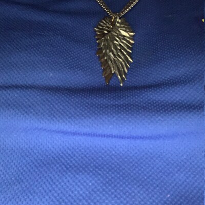 Fallen Angel Wing Handmade Pendant in Bronze & Sterling Silver - Etsy