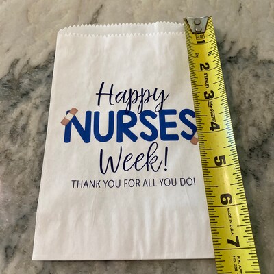 Nurses Week Treat Bags LINED Candy Bags, Donut Bags, Cookie Bag Nurse ...
