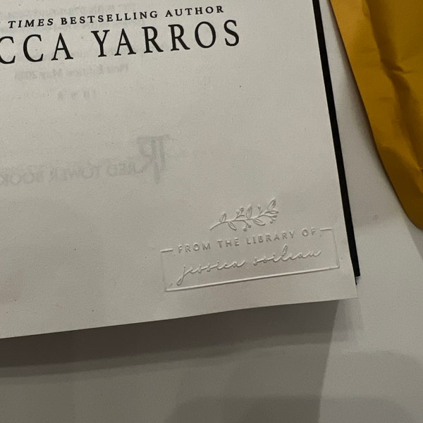 Greenery Book Embosser Personalised | Book Plate Embosser | Rubber ...