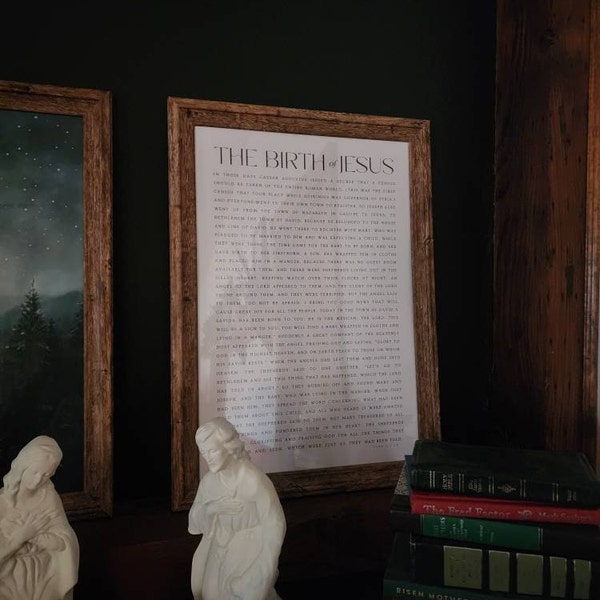 Luke 2:1-20, the Birth of Jesus Christmas Story Printable, Nativity ...