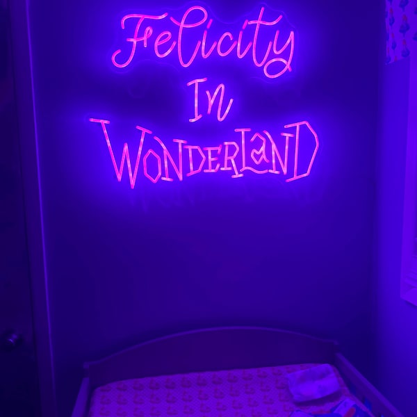 Custom WONDERLAND Neon Sign, Neon Sign Bedroom Led Lights, Party Decor ...