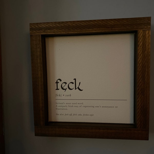 Feck Definition — St Patrick's Day Decor, Celtic Signs, Irish ...