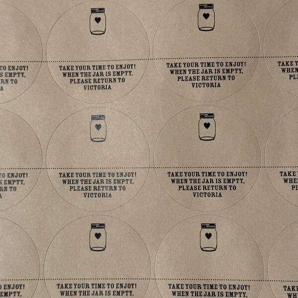 Kraft Return Jar Canning Labels, Custom Mason Jar Stickers Help Get ...