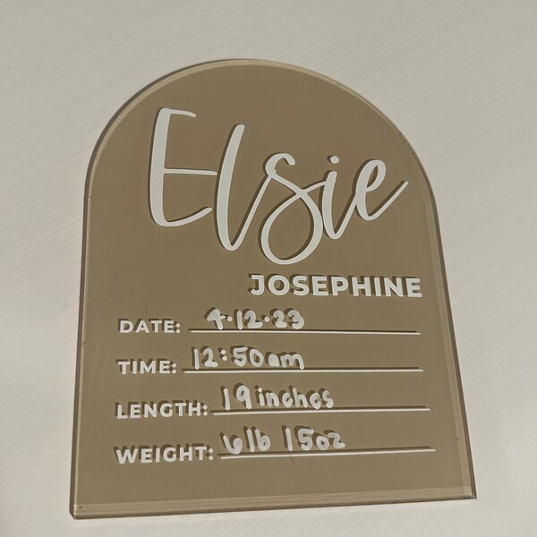 Baby Stats Sign - Custom Baby Sign - Stats Sign - Baby Photo Props ...