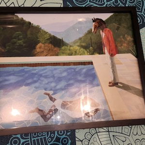 Bojack Horseman Poster Hockney Pool Vintage Art Painting - Etsy Canada