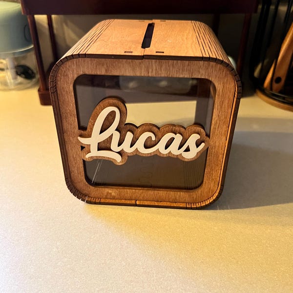 Personalized Piggy Bank, Kids Bank, Money Box, Name Piggy Bank, Wooden ...