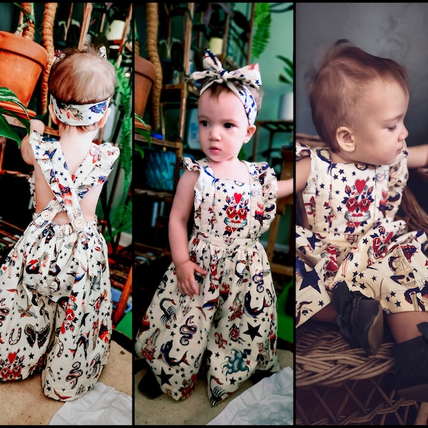Melbourne Girls Overall Pattern Bundle. PDF Sewing Pattern. 0m-13y - Etsy