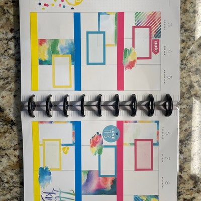 Planner Box Stickers for Happy Planner, Colorful Planner Boxes, Write ...