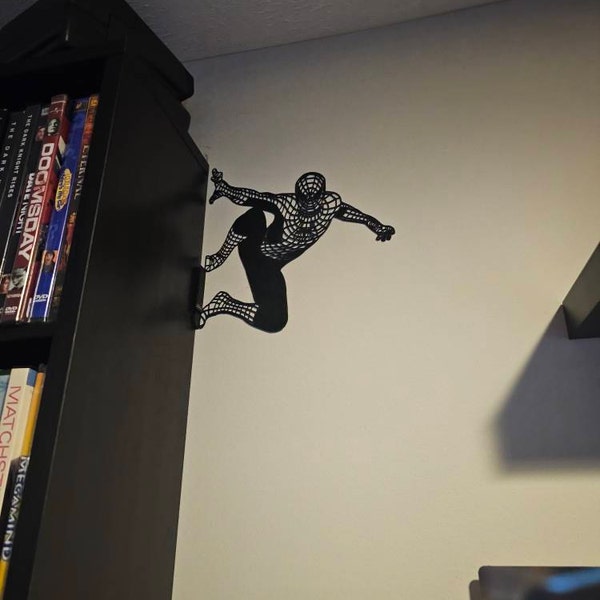 Spider-man Silhouette Shelf / Wall Decor - Etsy